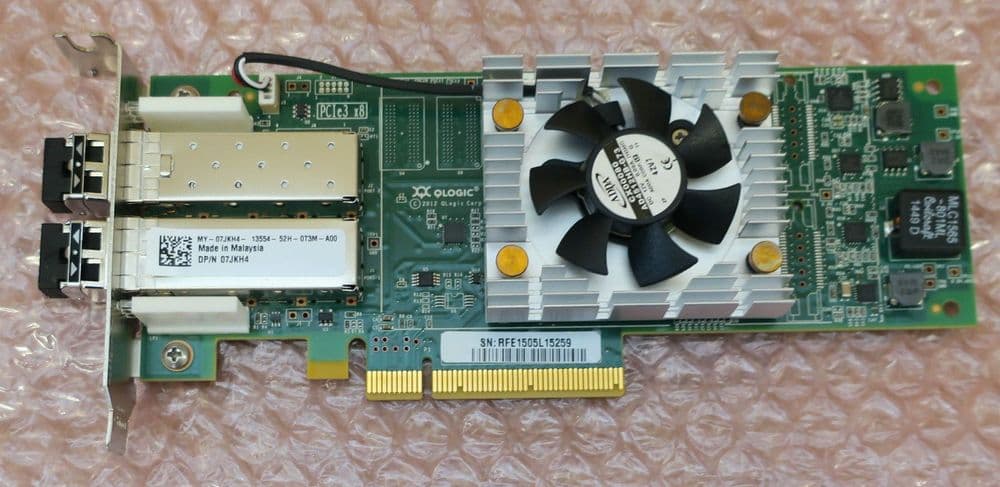 DELL QLOGIC QLE2662 QLE2662L 16GB FC DUAL PORT PCIE PCI-E HBA 2SFP ...