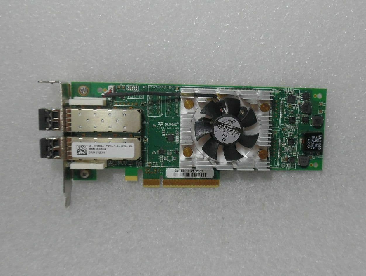 DELL QLOGIC QLE2662L 16Gb FC Dual Port SFP Host Bus Adapter HBA 2x SFP ...