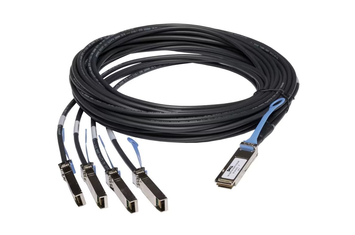 Dell QSFP to 4 SFP Full-Duplex Copper Breakout Cable 3M 27GG5