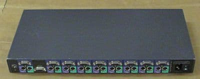 Dell Rackmount KVM 8 Port Switch Model 71PXP Networking Equipment P/n 19VYX