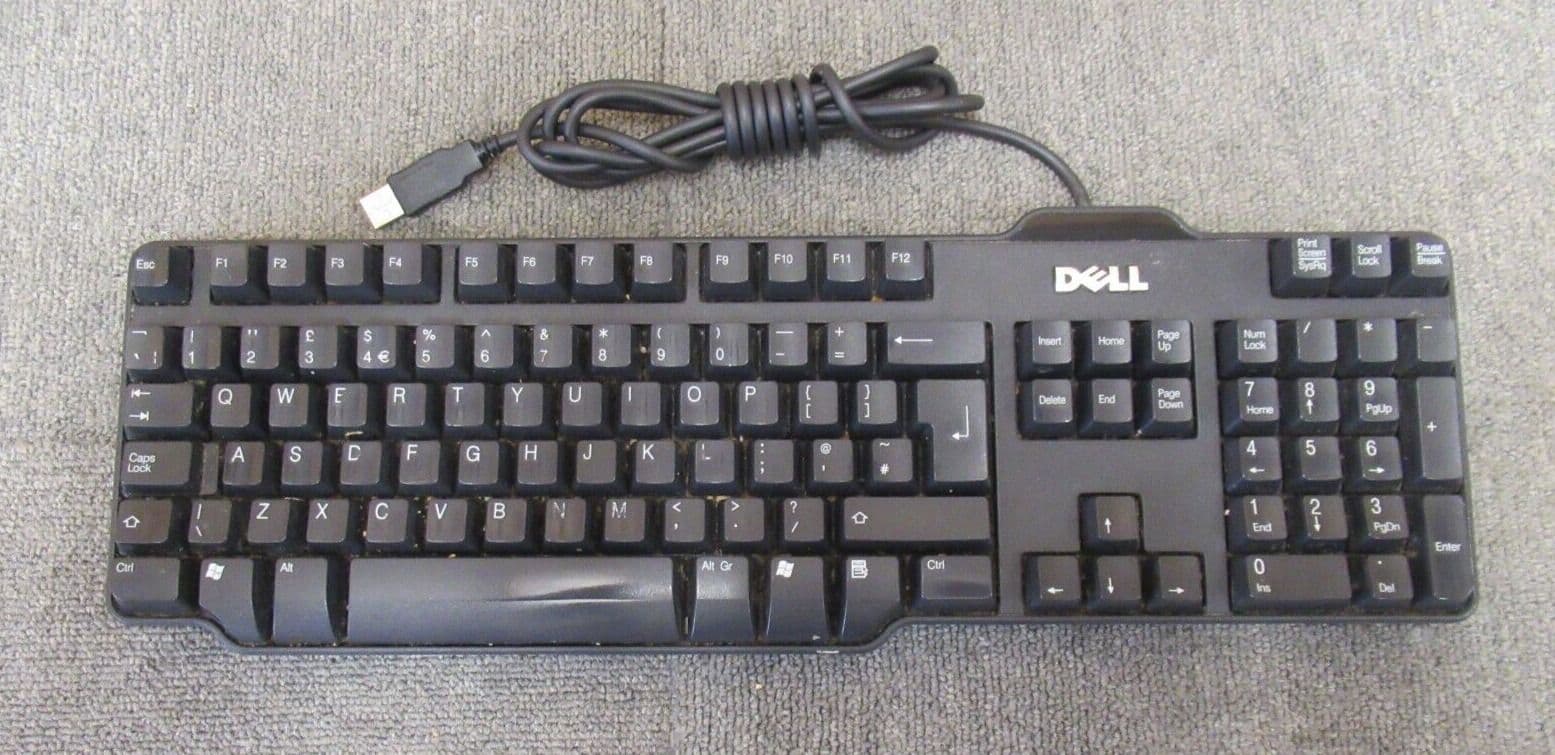 Dell RT7D50 W7657 0W7657 USB Wired Black 104-key UK QWERTY Standard ...