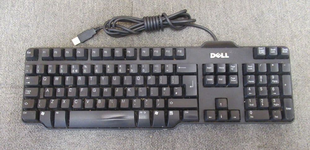 Dell RT7D50 W7657 0W7657 USB Wired Black 104-key UK QWERTY Standard ...