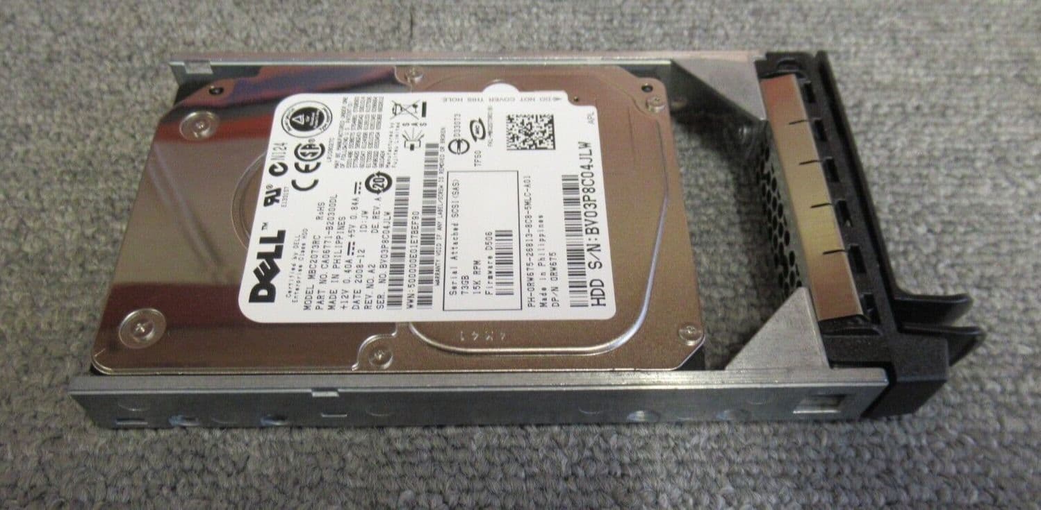 Dell RW675 MBC2073RC 73GB 15000RPM SAS 3Gbps 16MB Hot Swap 2 5" Internal HDD