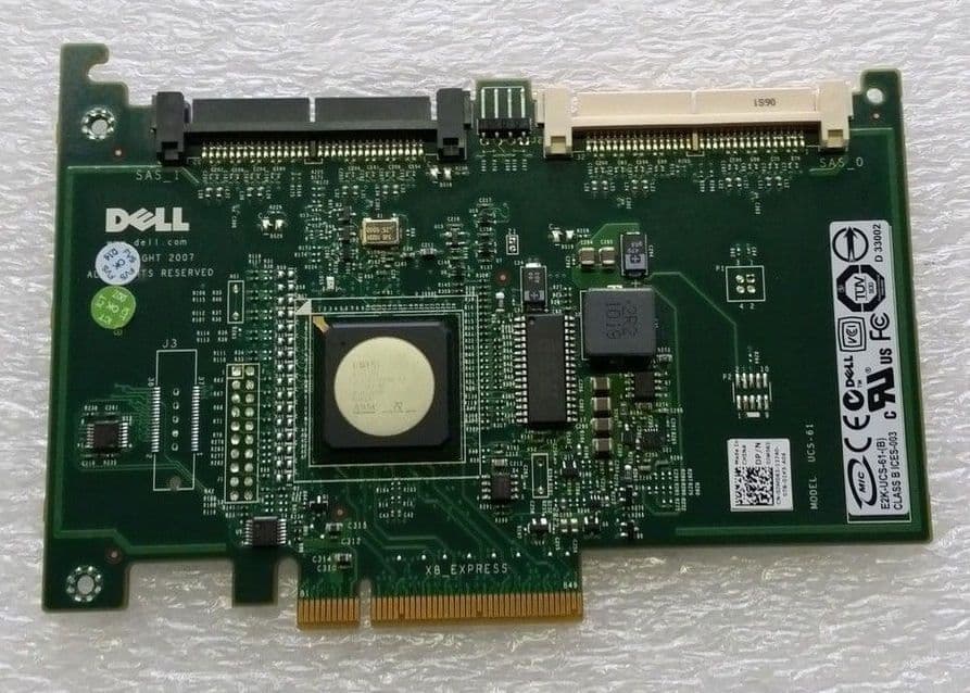 Dell SAS 6/IR 6i/R PCI-E X8 SAS RAID Controller For PowerEdge Server YK838