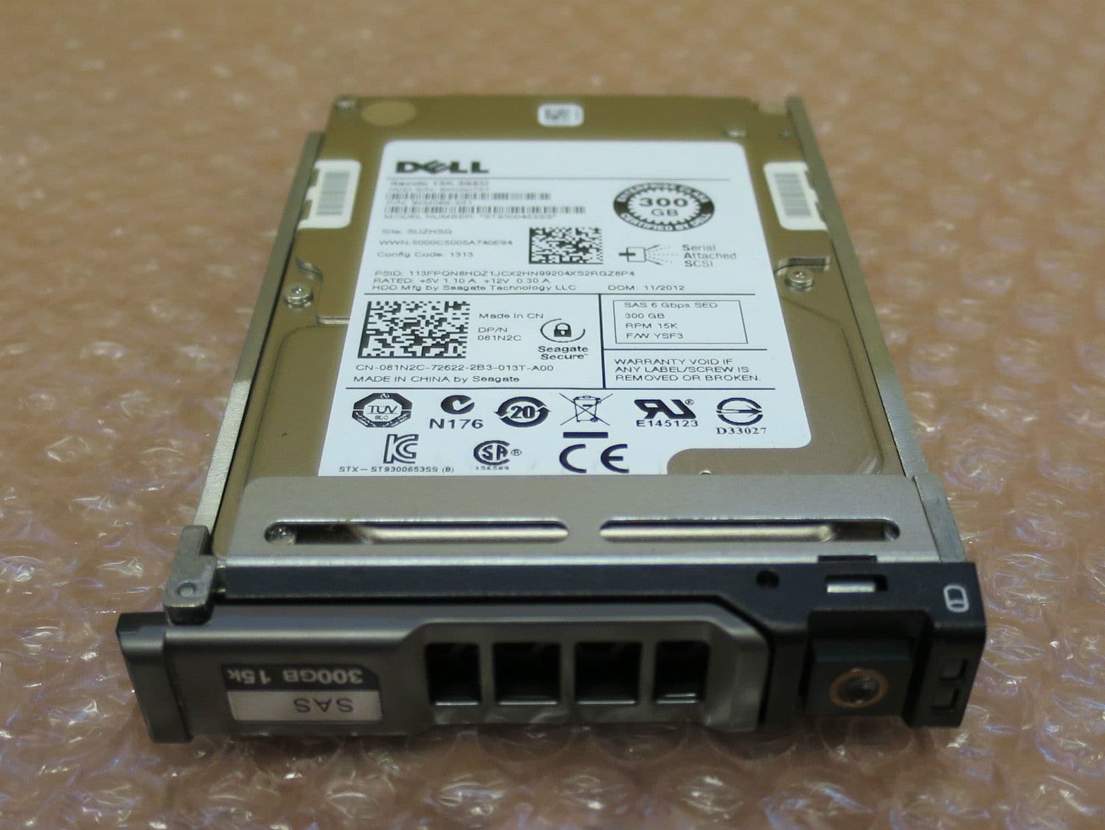DELL Seagate 300GB SAS 15K 2 5" 6G Hot Plug Hard Drive ST9300453SS ...