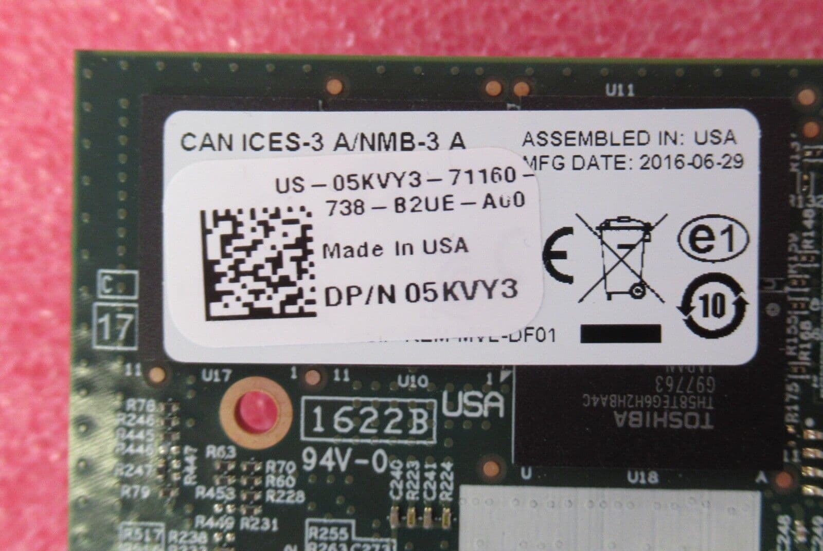 Dell Single-Port PCI-E x8 Cache Accelerator Module Card With 8GB Memory ...