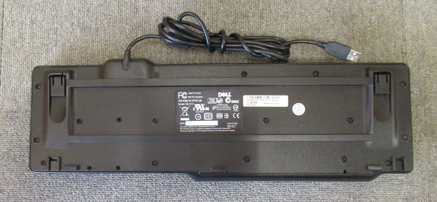 Dell SK-8115 DJ317 0DJ317 Black Slim QuietKey USB Wired German QWERTY ...