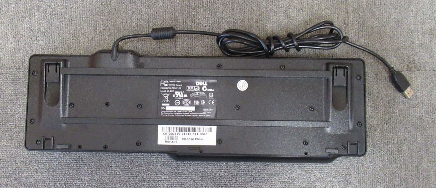 Dell SK-8115 DJ329 0DJ329 Black Slim QuietKey 104-Keys USB Wired QWERTY ...