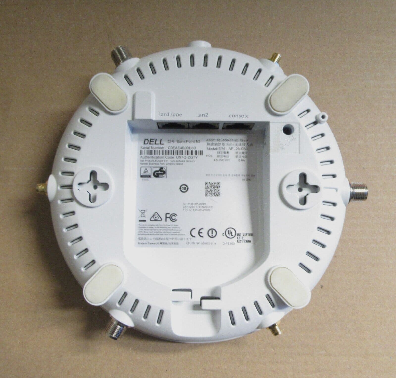 Dell SonicPoint N2 APL26-0B3 1GbE RJ-45 PoE Wireless Access Point 6x ...