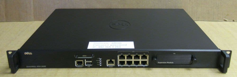 Dell SonicWALL NSA 2600 8x 1GBe Ports Network Security Appliance 1RK29-0A9