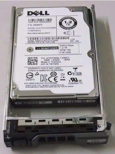 Dell T6TWN 1 2TB 10K 2 5" SAS 6Gbps HDD Caddy HGST HUC101212CSS600 0B28470