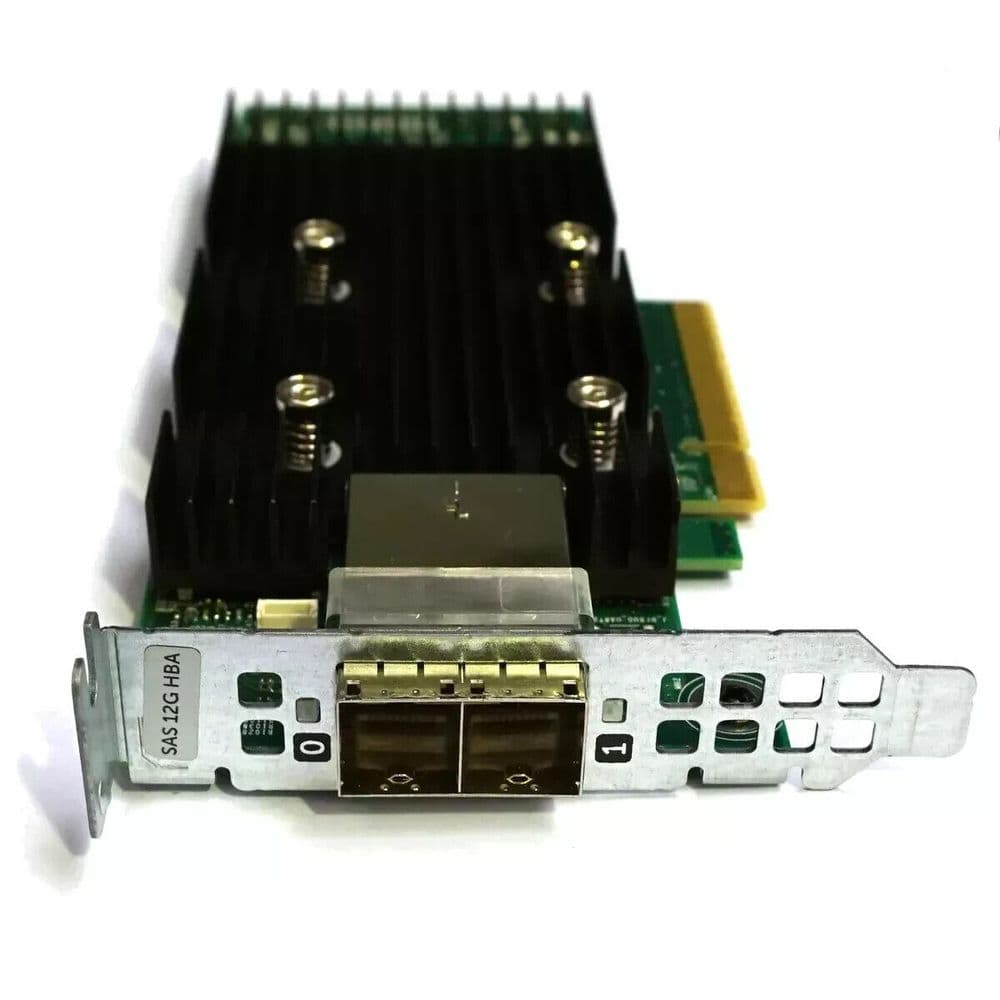 Dell T93GD 12Gbps SAS HBA Dual Port 12Gbps PCIe-x8 LP External SAS HD ...