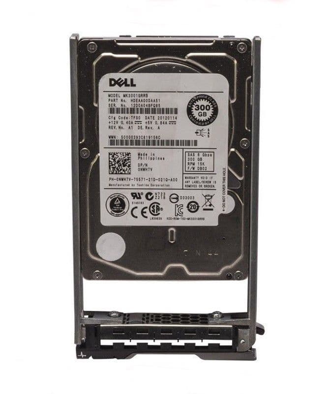 Dell Toshiba 300GB 2 5" SAS 6GB/s 15K 32MB HDD Hard Drive NWH7V MK3001GRRB