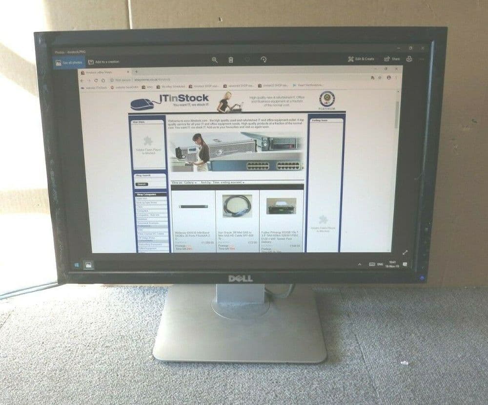 Dell UltraSharp 0J341F E1909WB 19" LCD TFT Black Widescreen Monitor VGA DVI