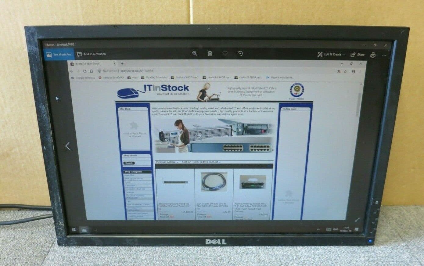 Dell UltraSharp 0J341F E1909WB Black 19" LCD TFT Widescreen Monitor ...