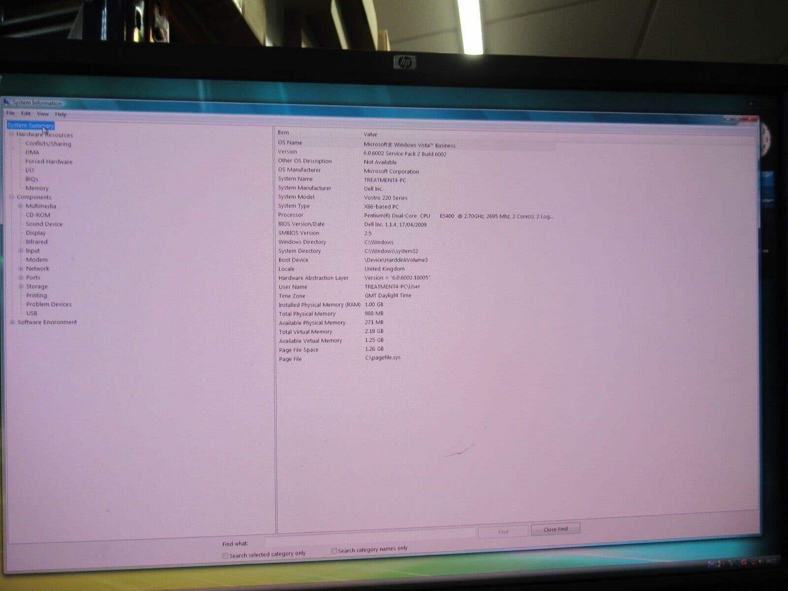 Dell Vostro 220 Pentium E5400 2 7GHz 1Gb 160Gb Tower PC Windows Vista ...