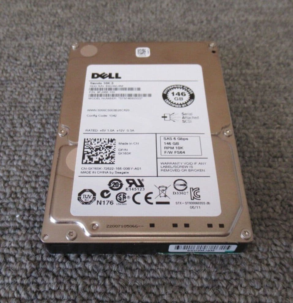 Dell X160K ST9146803SS Savvio 10K 3 146GB 10000RPM 6Gbps 16MB 2 5 ...