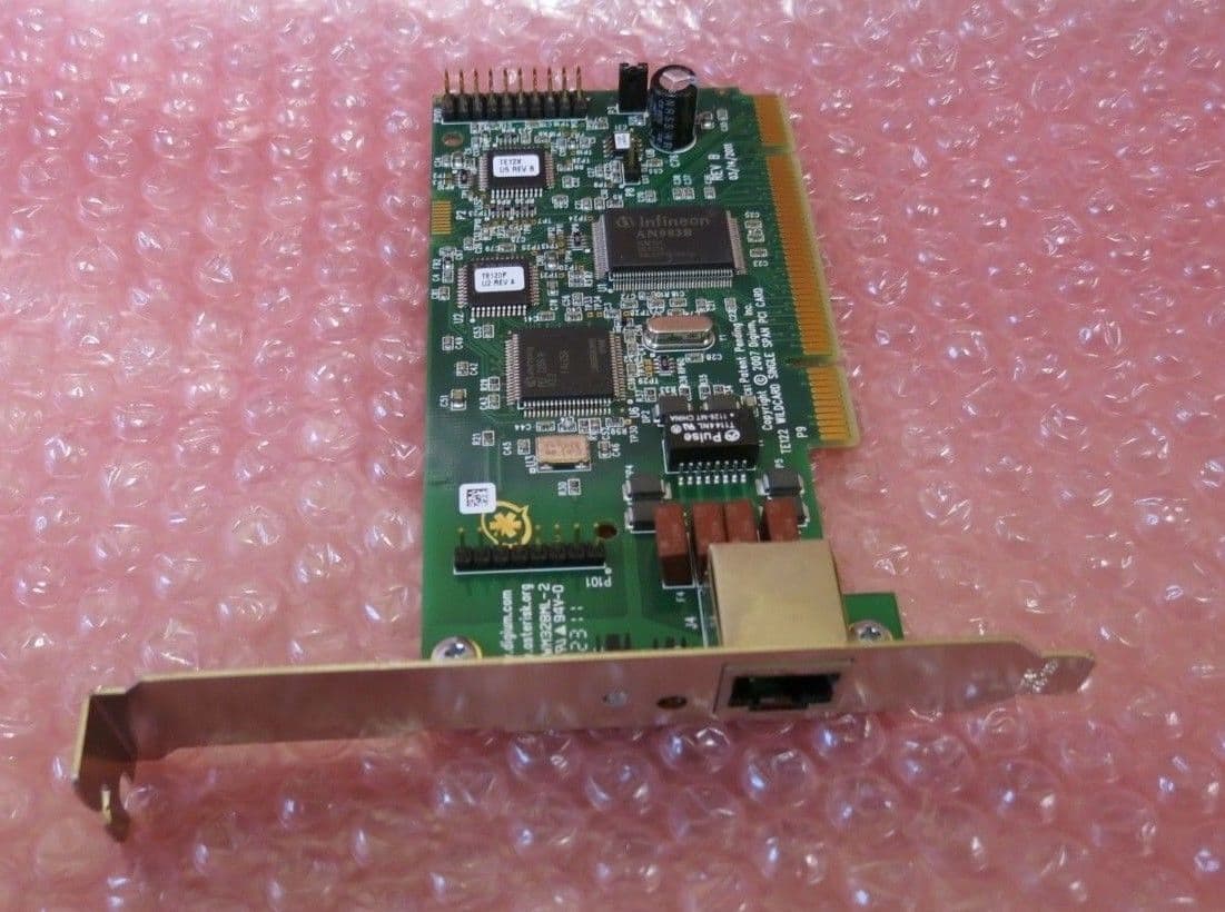 Digium TE122F Single Span Digital Telephony Interface Card