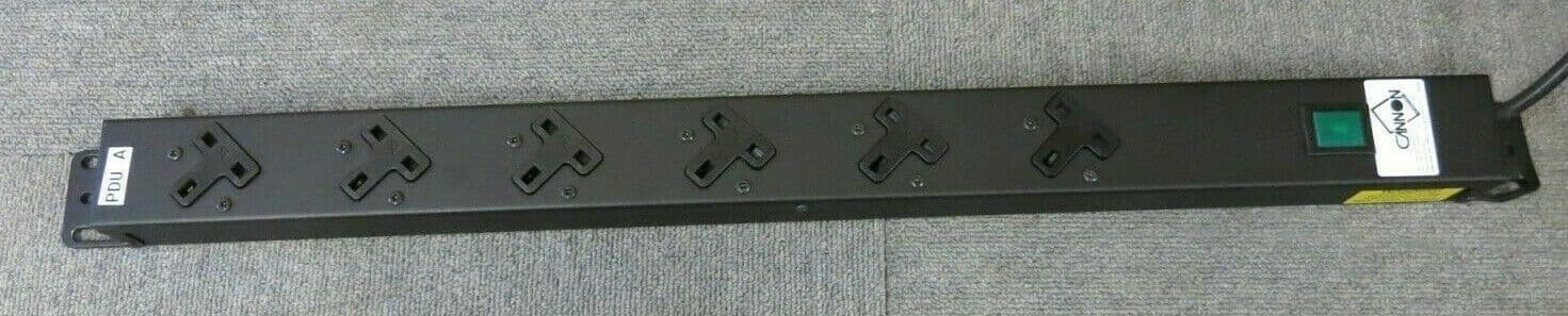 DPS 6 Right Angle UK Horizontally Rack Mounted PDU Without Plug