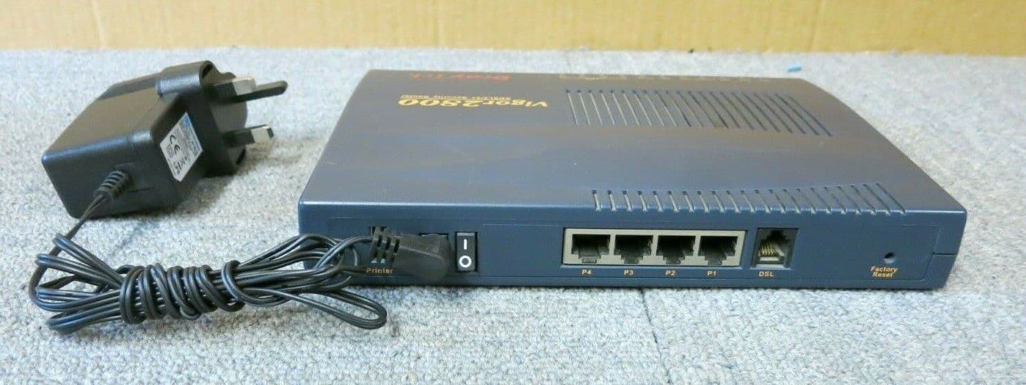 DrayTek Vigor2800 Annex A 4 Ports ADSL2/2 Security Router And AC Adapter