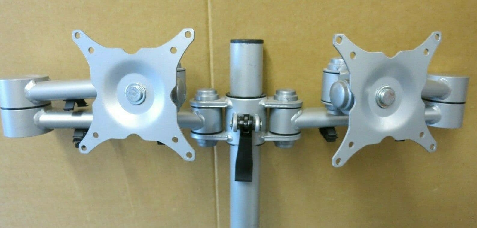 Dual LCD TFT 2 Monitor VESA Swivel Arm Desk Mount Stand with Clamp Base