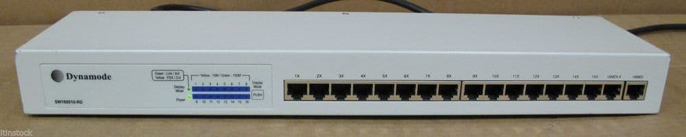 Dynamode SW160010-RD 16-Port 10/100 Ethernet Switch Network Equipment