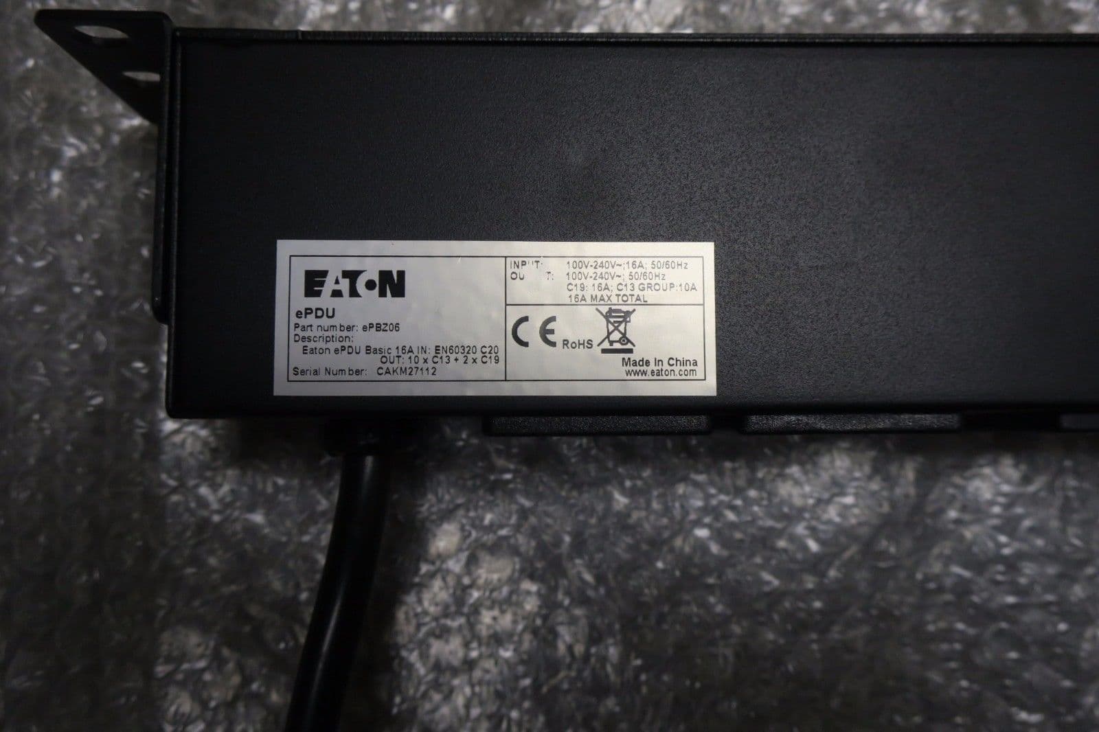 Eaton basic power distribution unit - PDU EPBZ06 - No plug attached