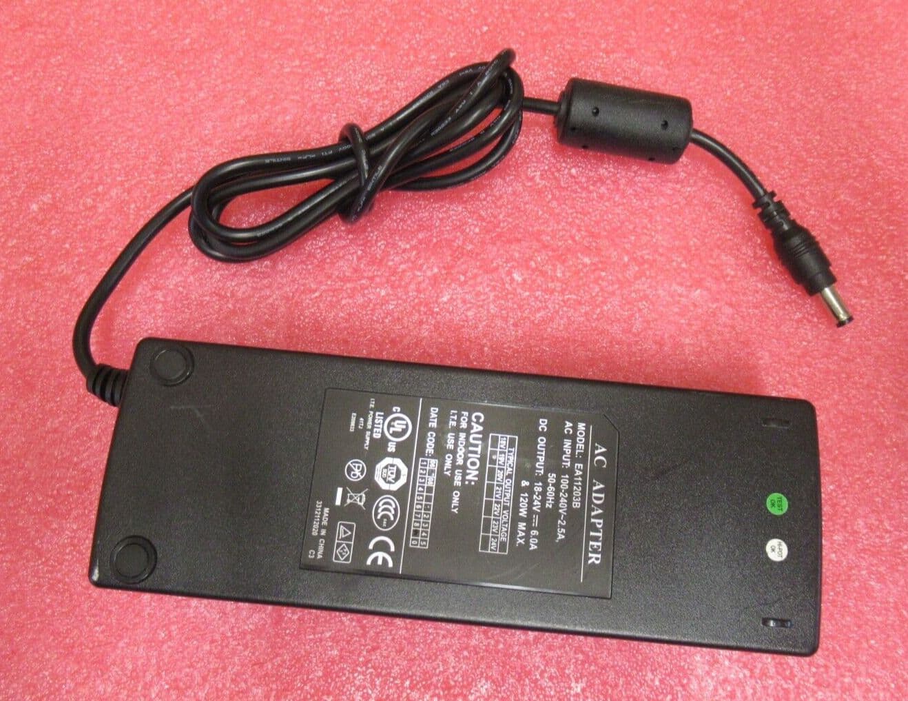 EDAC Power EA11203B ACAPSQ120-B Switchmode AC Power Adapter 120W 18-24V 6A