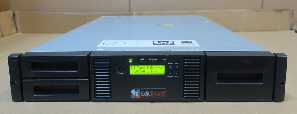 EditShare HP 24 Bay LTO6 SAS AW177A 2U Tape Backup Library 582736-002 ...