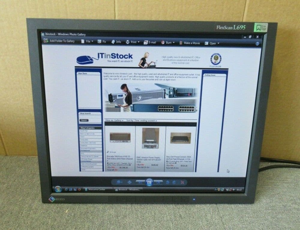 Eizo FlexScan L695 0FTD0475 18 1" LCD TFT Monitor Black VGA DVI No Stand