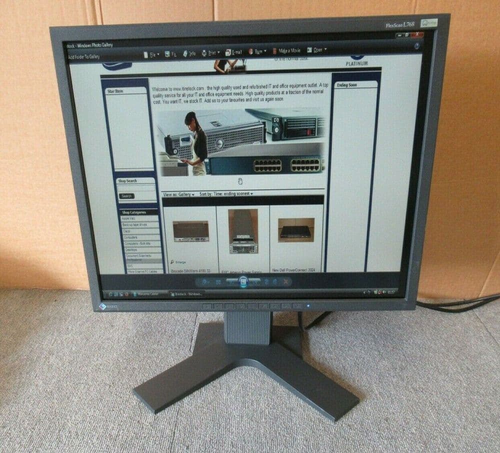 Eizo FlexScan L768 0FTD0703 19" LCD TFT Flat Screen Monitor Black VGA ...