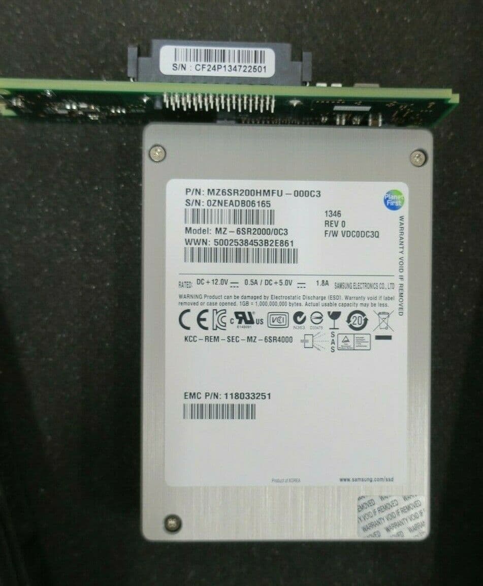 EMC 200GB Flash SAS 2 5" Solid State Drive SSD 005050498 V3-VS6F-20 - 3 ...