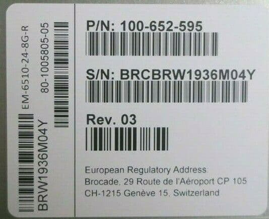 EMC Brocade 6510 DS-6510B 48-Port 16Gb FC Switch EM-6510-24-8G-R 24 ...