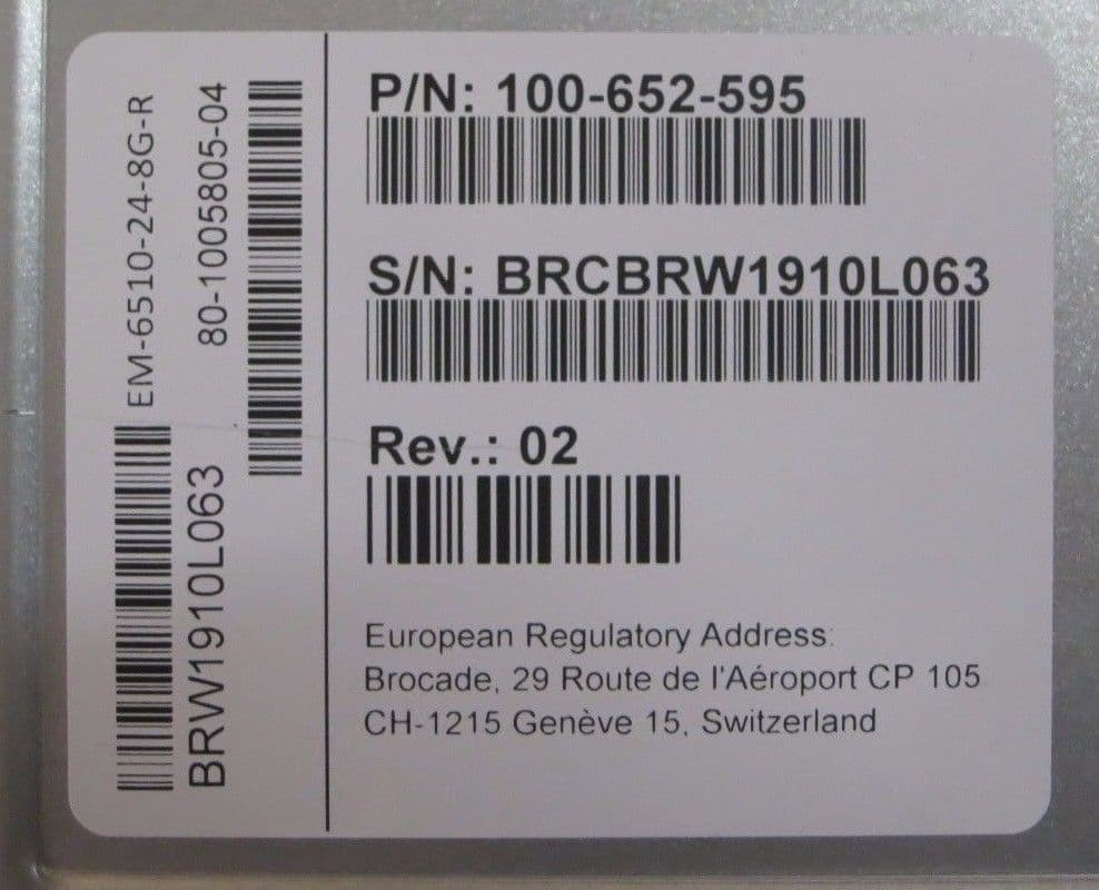 EMC Brocade DS-6510B 6510 24-Port Active FC Fibre Channel SAN Switch ...