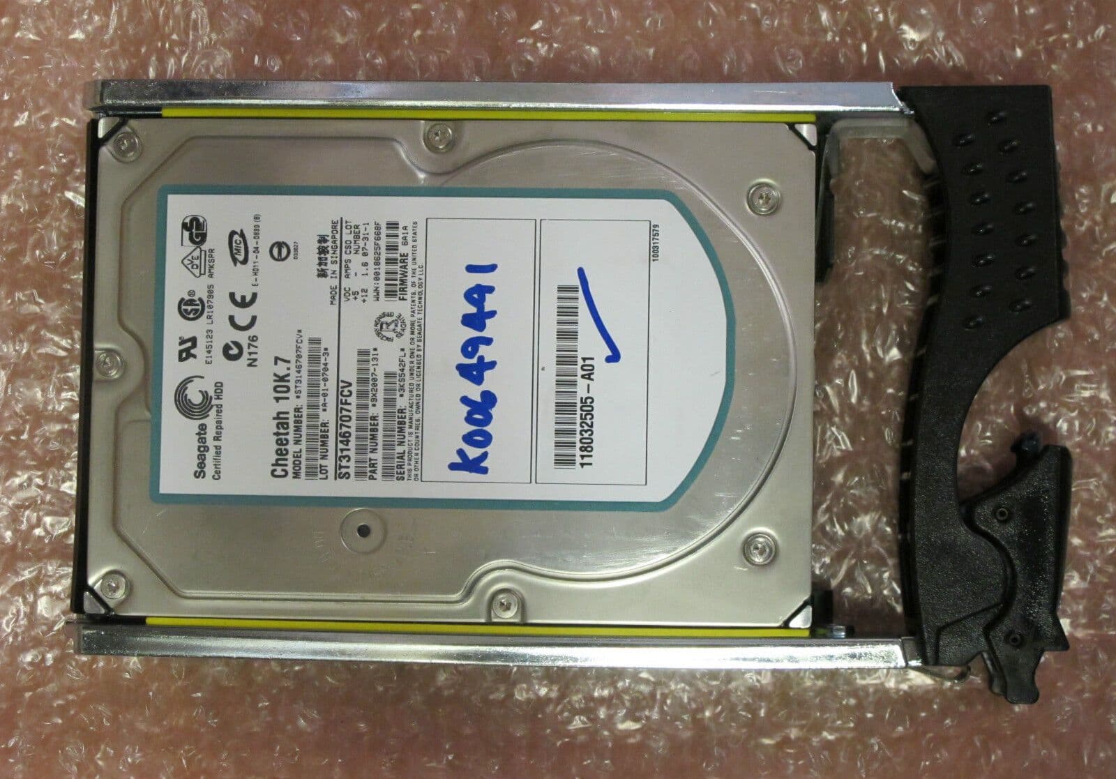 EMC CX-2G10-146 146Gb 10K FC Fibre channel Hot plug Hard disk Drive 005048581