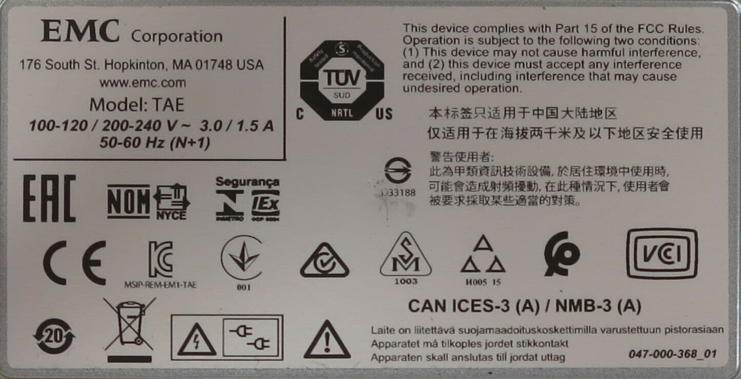 EMC Unity TAE 25-Bay Storage Array 12x 1 92TB Flash SSD 2x SAS ...