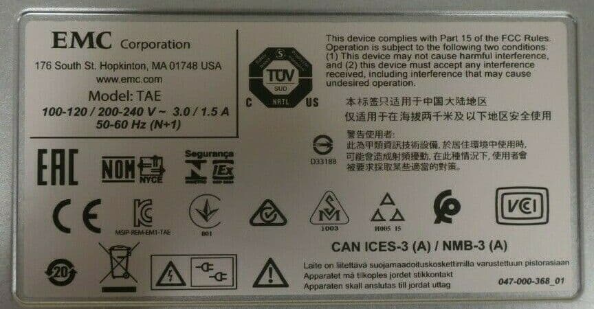 EMC Unity TAE 25-Bay Storage Array 13x 1 92TB Flash SSD 2x SAS ...