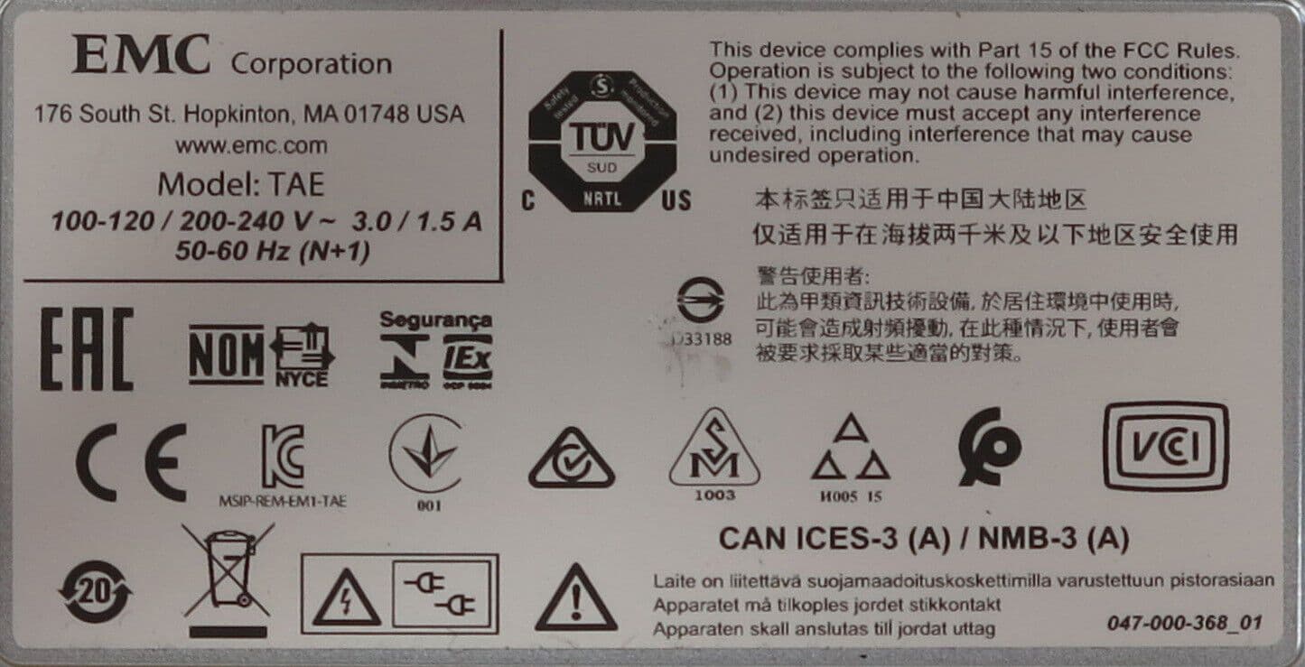 EMC Unity TAE 25-Bay Storage Array 2x SAS Controller 2x PSU