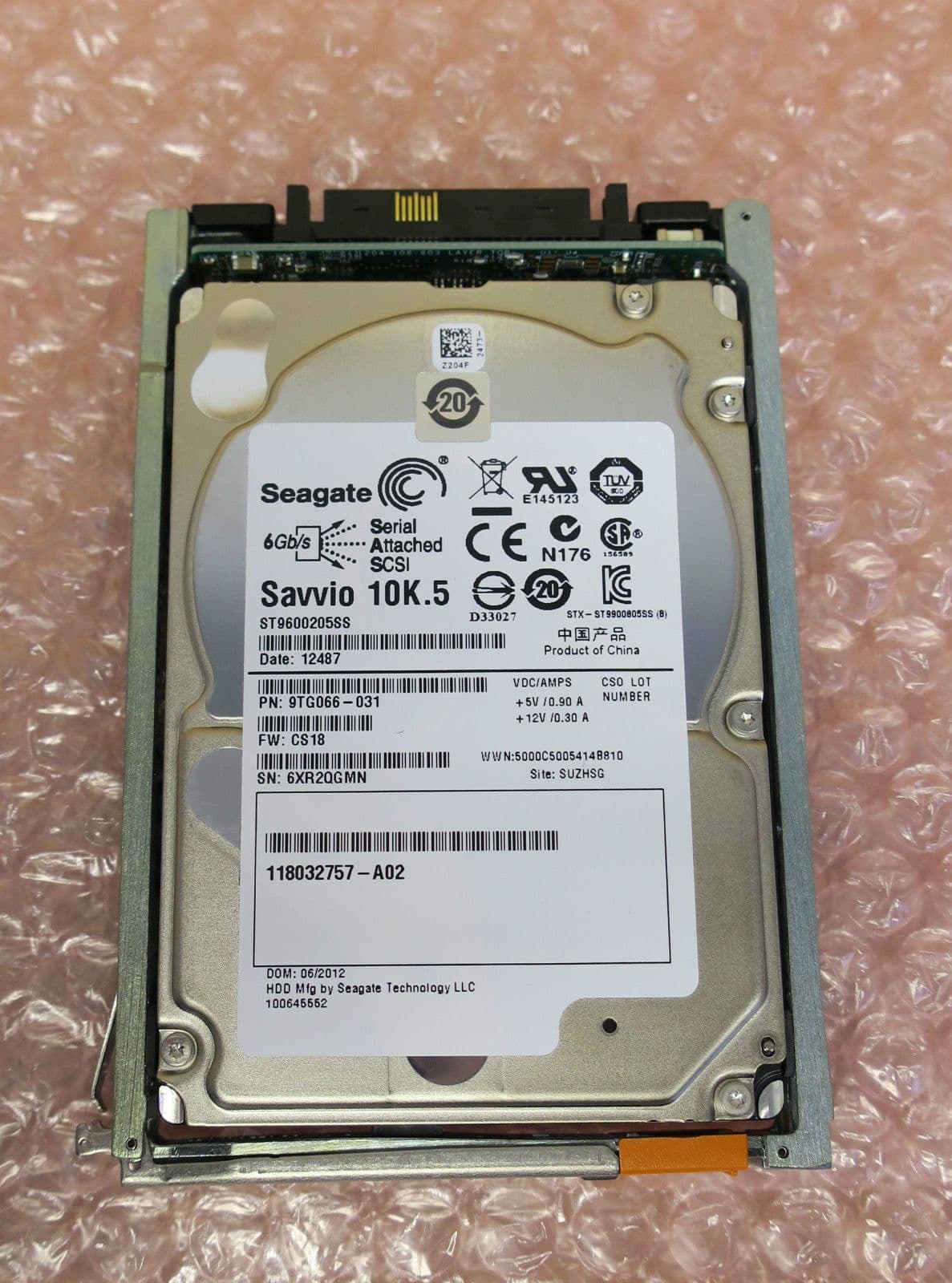 EMC V3-2S10-600 - 2 5" 600GB 10K 6G SAS Hard Drive HDD 005051466