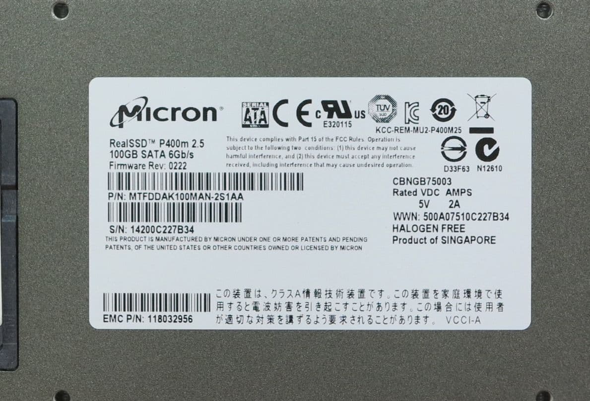 EMC VMAX 100Gb Flash 3 5" HDD 005049779 118032956 MTFDDAK100MAN-2S1AA SSD