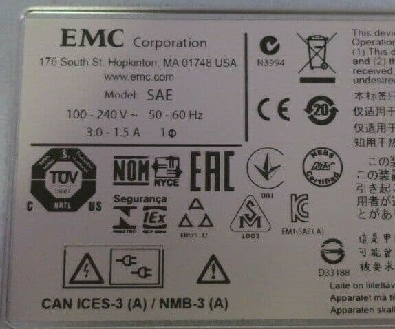 EMC VNX5300 SAE Hard Disk Expansion Array 25x 600GB 15K HDD 2x ...