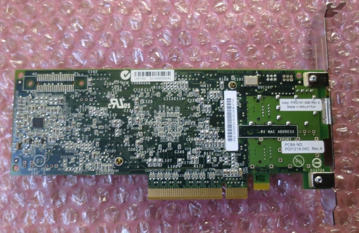 EMULEX Lightpulse LPE1250 8Gb/s Fibre Channel PCI-E Single Channel Full ...