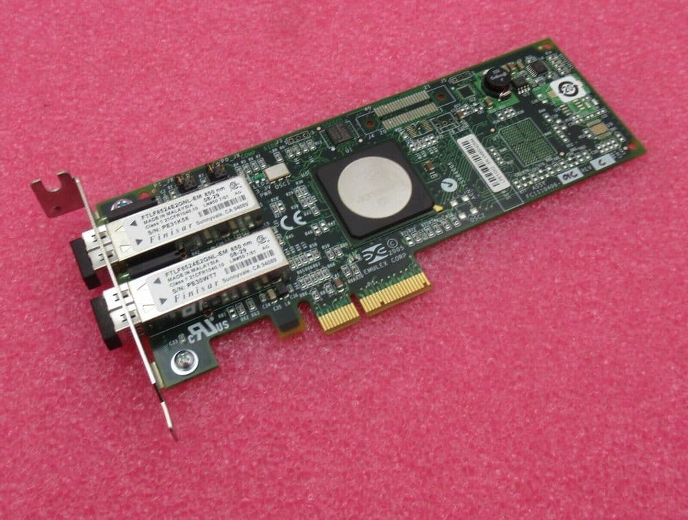 Emulex LPE11002 FC1120005-10B Dual Port 4GB Fibre Channel PCI-E Host ...