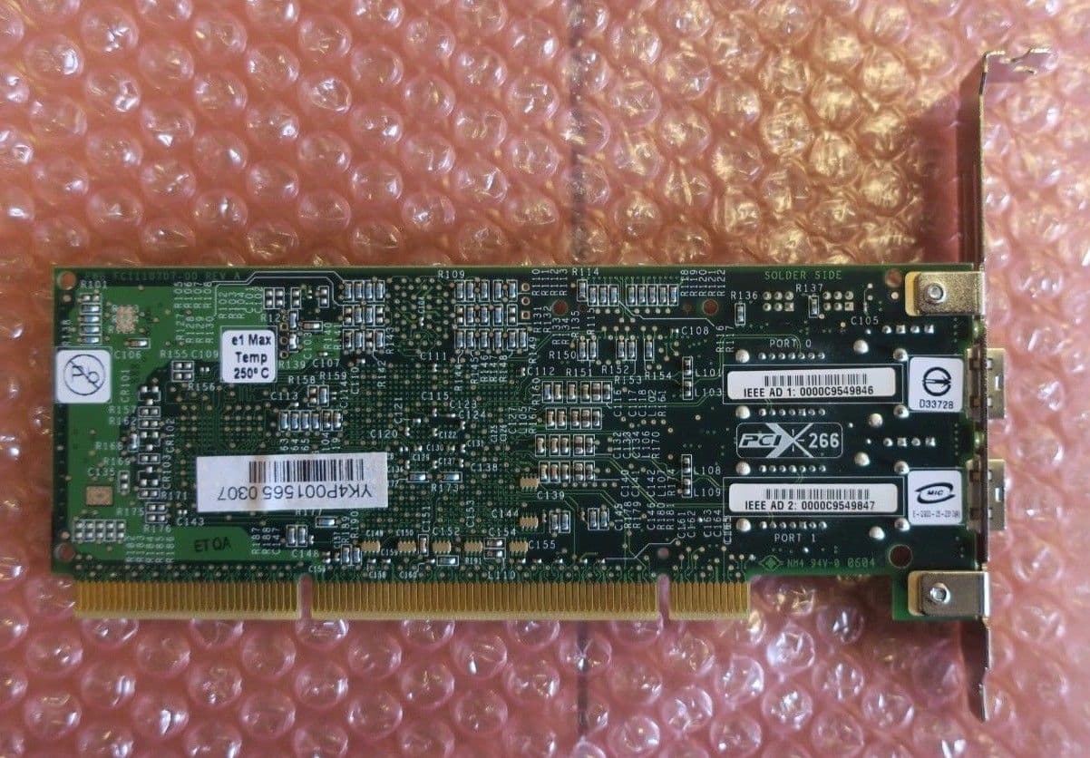 Emulex LPe11002-M4 Dual Port 4GB FC Fibre Channel PCI-E HBA 4Gb/s Card FH