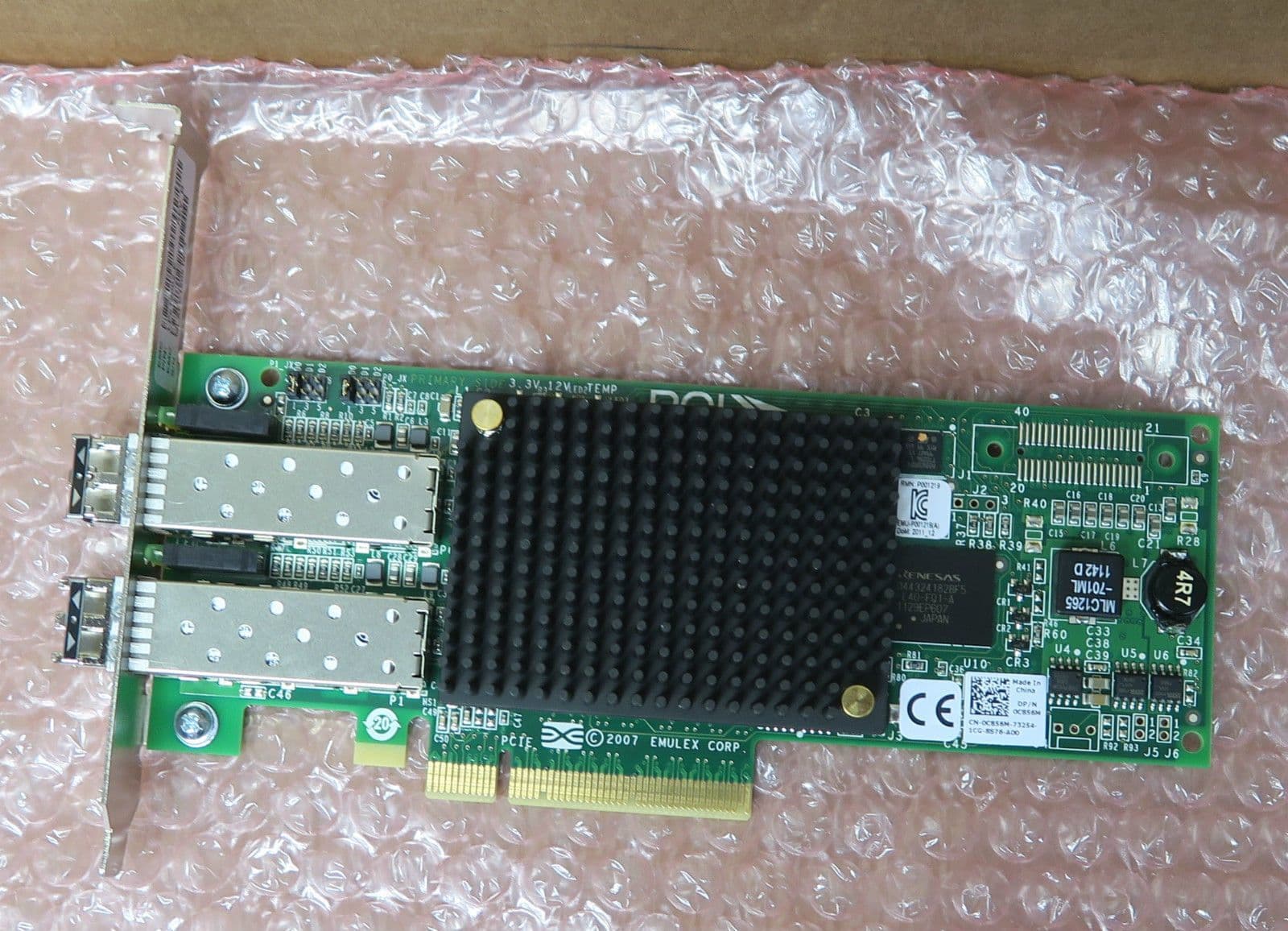 Emulex LPE12002-E PCI-e HBA Dual Port 8GB Fibre Channel Host Adapter ...