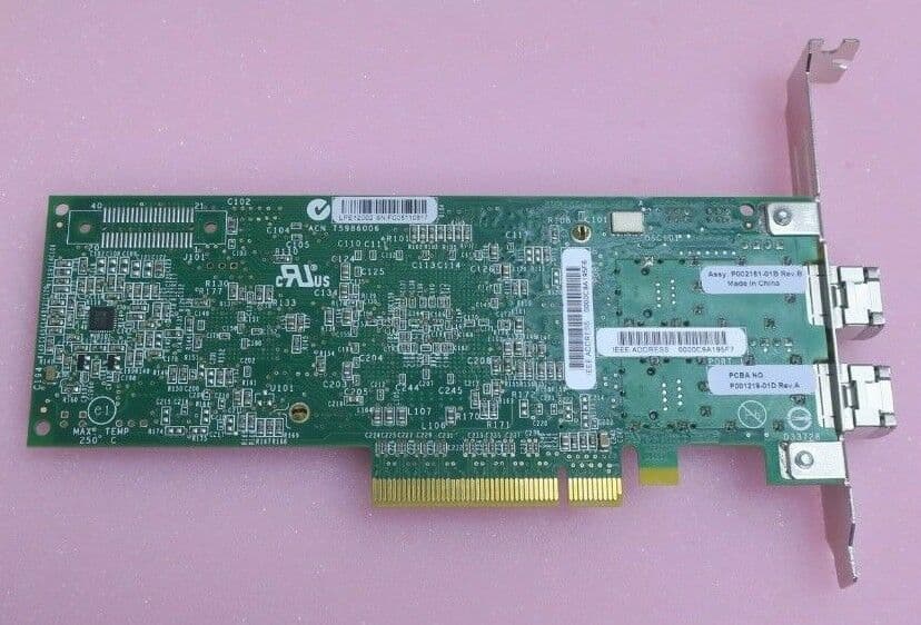 Emulex LPE12002 PCI-E Dual Port 8Gb/s Fibre Channel FC Adapter Card 2x ...
