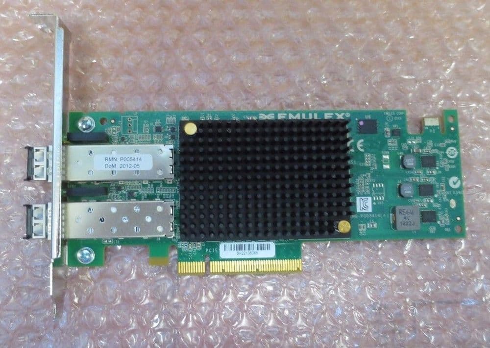 Emulex P005414 Dual Port 2-Port PCI-E 10 Gigabit Fibre Channel Card 2x SFP