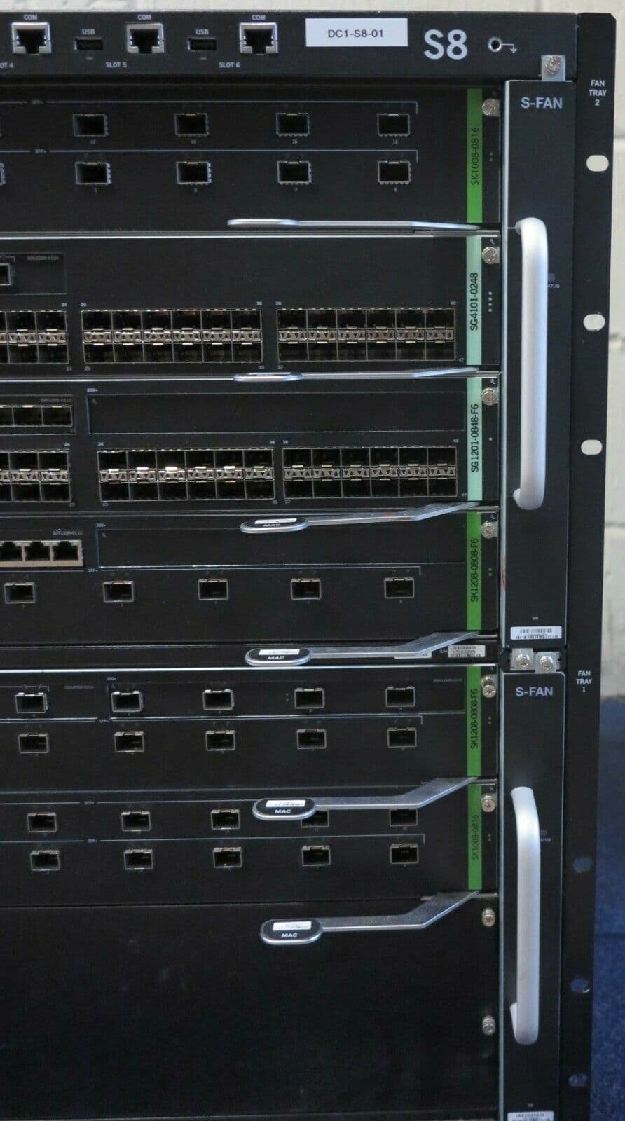 Enterasys S8 8-Slot 14 5U Switch Chassis 2x I/O Core Mod 4x Switch Mod ...