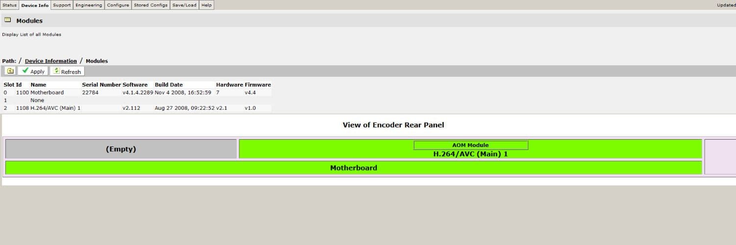 Ericsson Tandberg EN8030 High Def Encoder EN8030/BAS/48V & H 264/AVC ...