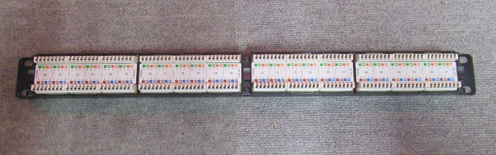 Essential 24 Port 1U 19" Cat5e Unshielded Rear Punch Patch Panel